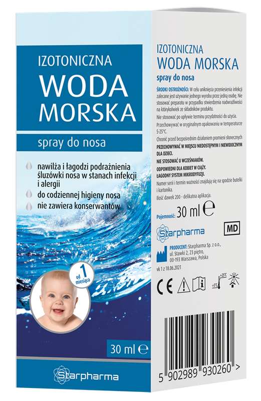 Starpharma izotoniczna woda morska - spray do nosa 30ml - AptekaDziecka.pl