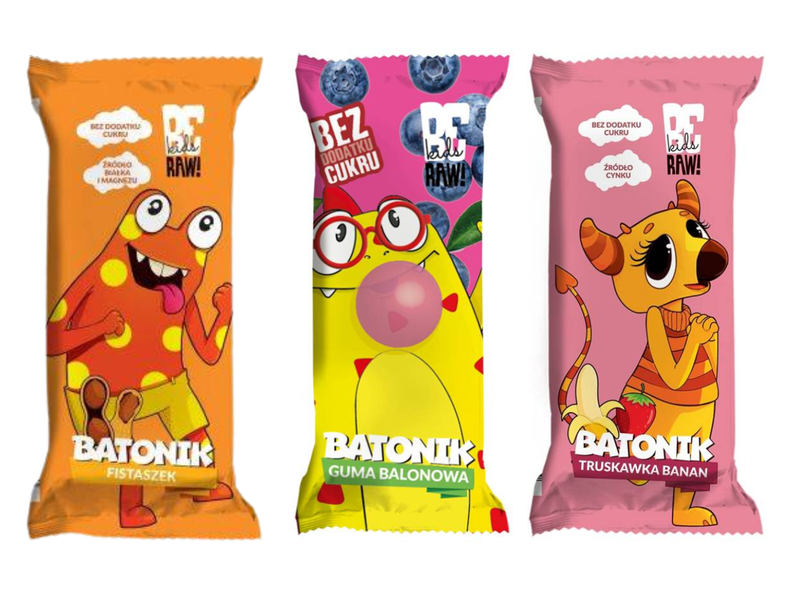 Be Raw! Zestaw batoników bez dodatku cukru 3 x 25 g - AptekaDziecka.pl