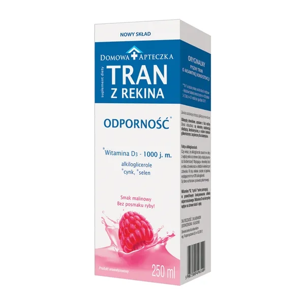 Domowa Apteczka Tran z rekina grenlandzkiego smak malinowy 250 ml ...