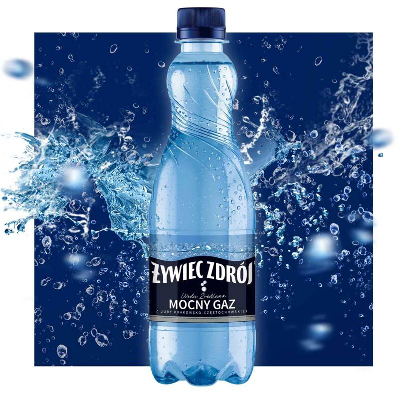 Żywiec Zdrój Mocny Gaz Woda źródlana ZESTAW 12 x 500ml - AptekaDziecka.pl