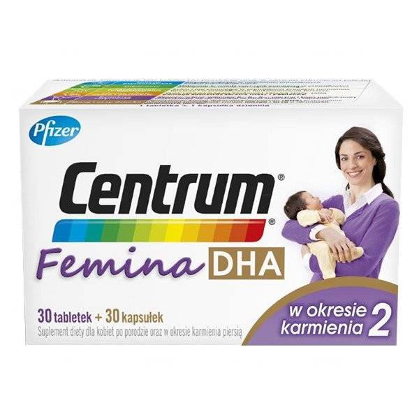 Centrum Femina 2 DHA – witaminy dla kobiet po porodzie z DHA 30tab ...