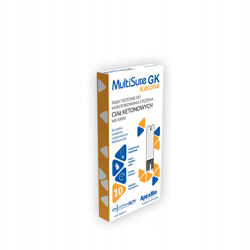 Multisure GK paski do pomiaru ciał ketonowych 10szt - AptekaDziecka.pl