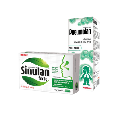 Sinulan Forte 60tab + Pneumolan Syrop 120ml - AptekaDziecka.pl